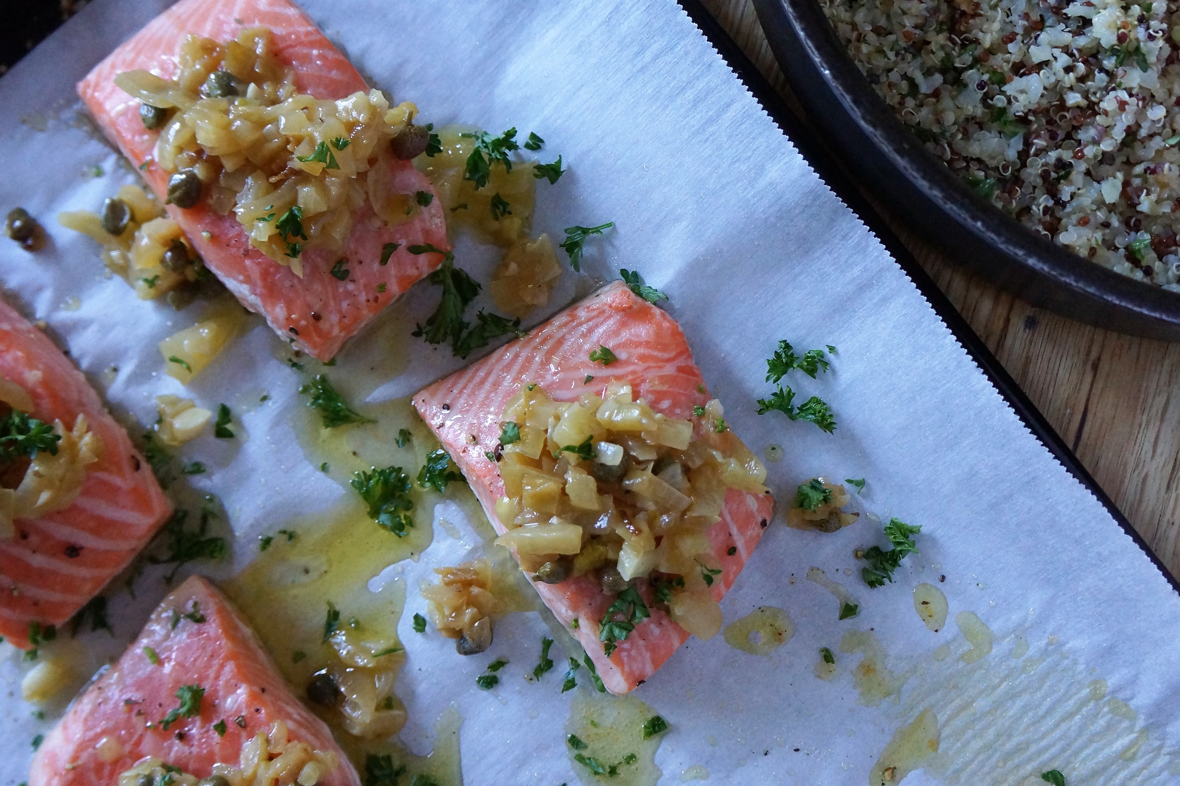 Roasted Salmon with Fennel, Lemon & Caper Relish | The Family Farm Box